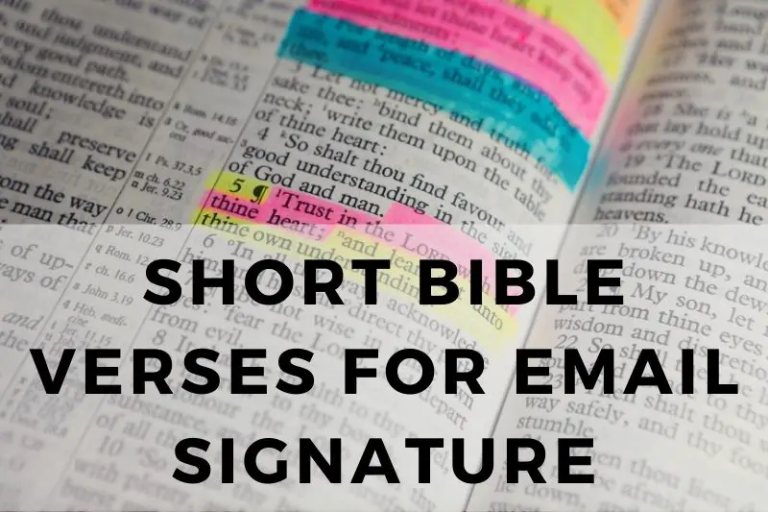 15 Perfect Short Bible Verses for Your Email Signature - THANK YOU FOR ...